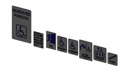 BRAILLE SIGNS FILE REVIT | Thousands of free CAD blocks
