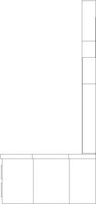 2166mm Arch Design Bar Counter Right Side Elevation dwg Drawing ...
