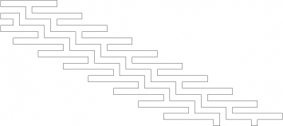 2286mm Wide Concrete with Puzzle Pattern Design Staircase Left Side ...