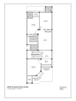 23 x 70 Two Bed House Design First Floor Plan .dwg_2 | Thousands of ...