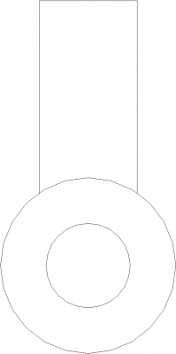 26mm Top Length Twisted Design Cabinet Handle Plan dwg Drawing ...