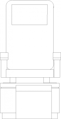 2796mm Height Modern Leather Chair Spa with Small Bench Front Elevation ...