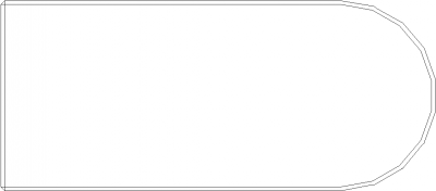 324mm Length Closet Handle Left Side Elevation dwg Drawing | Thousands ...