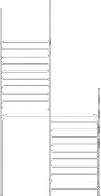 4010mm Height Curve Shape Threads with Vertical Steel Railings Front ...