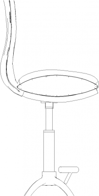 412mm Width Upholstered Bench Left Elevation dwg Drawing | Thousands of ...