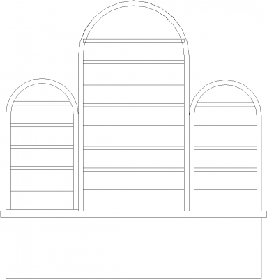 4882mm Arch Design Bar Counter Rear Elevation dwg Drawing | Thousands ...
