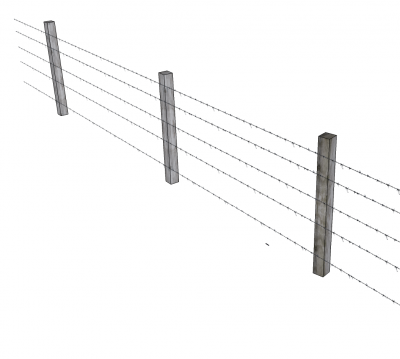 3D Sketchup Barbed Wire Fence - CADBlocksfree | Thousands of free CAD ...