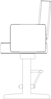 560mm Width Upholstered Bench Right Elevation dwg Drawing | Thousands ...