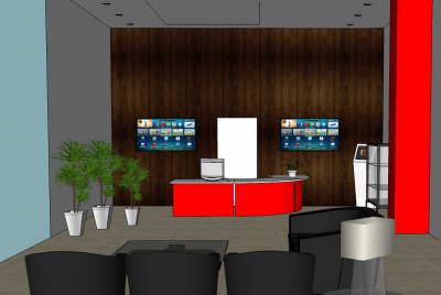 3D Sketchup Reception Layout Design - CADBlocksfree | Thousands of free ...