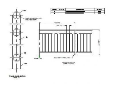 Handrail design CAD drawing dwg - CADblocksfree | Thousands of free CAD ...
