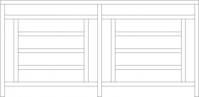 914mm Height Metal Railing with Horizontal Design Front Elevation dwg ...