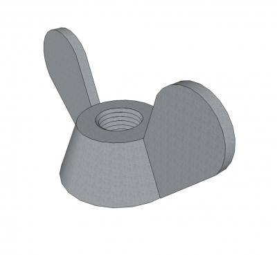 Wing nut Sketchup model | Thousands of free CAD blocks