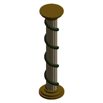 Round decorative column revit family | Thousands of free CAD blocks