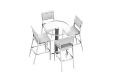 bar designed of wood with four chairs 3d model .3dm format | Thousands of free AutoCAD drawings