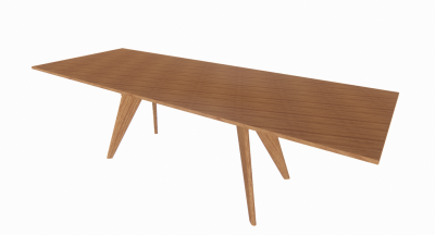 Rectangle wooden table with 4 legs revit family | Thousands of free ...
