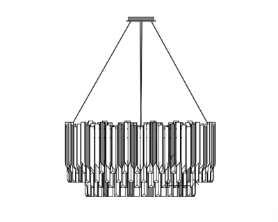 chandelier with a modern look 2d model .dwg format | Thousands of free ...