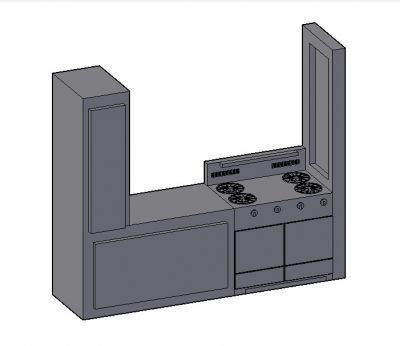 Modern aesthetic designed compact kitchen platform 3d model .dwg format ...