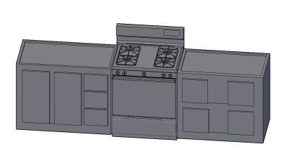 Modern designed compact platform for kitchen 3d model .dwg format ...