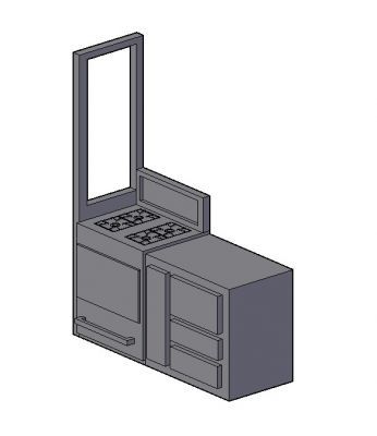Medium sized designed compact kitchen platform 3d model .dwg format ...