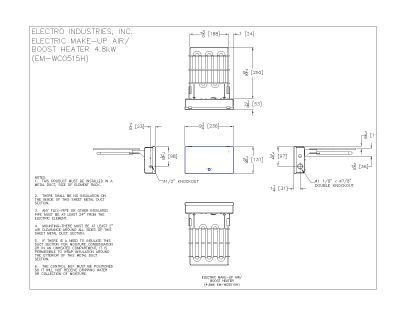 Convection Heating Electric Make Up Air Or Boost Heater 1 Thousands