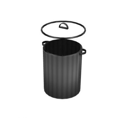 simple household dustbin 3d model .3dm format | Thousands of free CAD ...