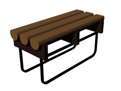 wooden garden bench with minimalistic look 3d model .3dm format ...