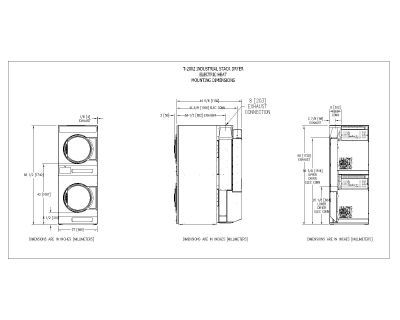 Industrial Stack Dryer Electric Heat Mounting Dimensions-4 | Thousands ...