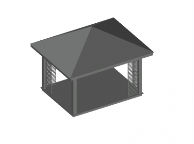 Modern large designed landscape gazebo AutoCAD 3d model .dwg ...