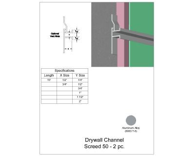 Lath- Drywall Channel Screed | Thousands of free CAD blocks