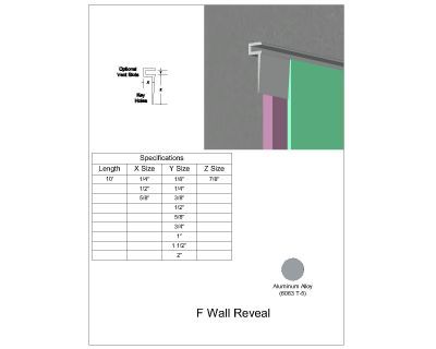 Lath- F Wall Reveal | Thousands of free CAD blocks