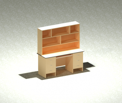 3D Modelling Desk & Bookcase | Thousands of free AutoCAD drawings
