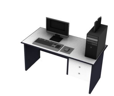 Desk with the modern computer 3d model .3dm format | Thousands of free CAD blocks