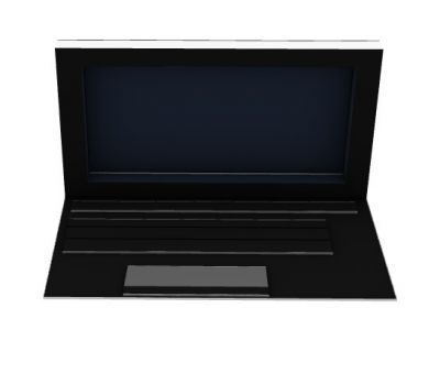 Modern laptop designed 3d model .3dm format | Thousands of free CAD blocks