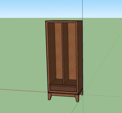 wooden designed professional rack with simple look 3d model .skp format ...