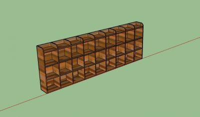 wooden designed professional rack with simple look 3d model .skp format ...