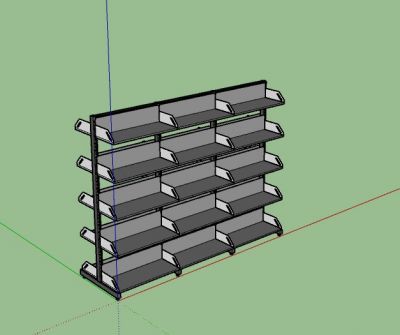 metal designed professional rack 3d model .skp format | Thousands of ...