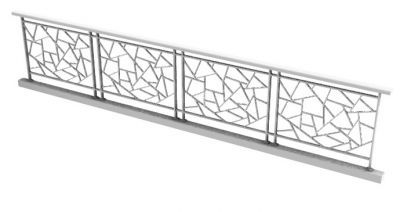 Modern aesthetic designed railing 3d model .3d format | Thousands of ...