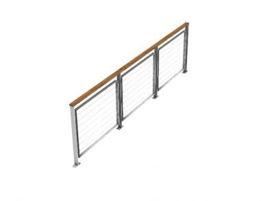 modern wooden handrill railing 3d model .3dm format | Thousands of free ...