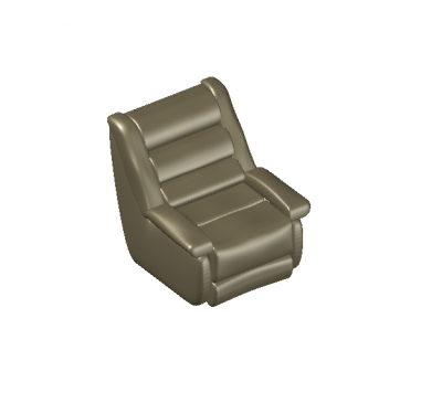 modern aesthetic designed recliner sofa chair 3d model .dwg format ...