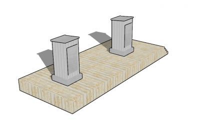 Modern wooden designed rostrum design 3d model .skp fromat | Thousands ...