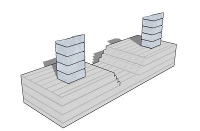 Large scale modern rostrum design 3d model .skp format | Thousands of ...