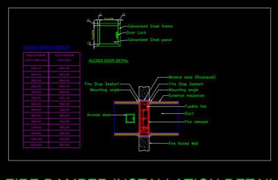 FIRE DAMPER INSTALLATION DETAILS | Thousands of free CAD blocks