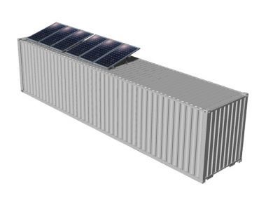 three panel designed modern designed with stand solar panel 3d model ...