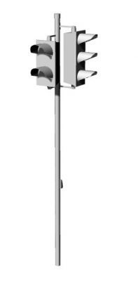 tall two way traffic light design 3d model .3dm format | Thousands of ...