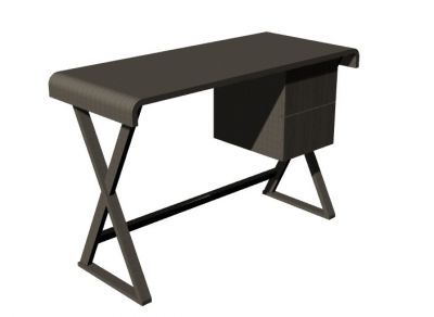 Wooden designed aesthetic writing desk 3d model .3dm fromat | Thousands of free AutoCAD drawings